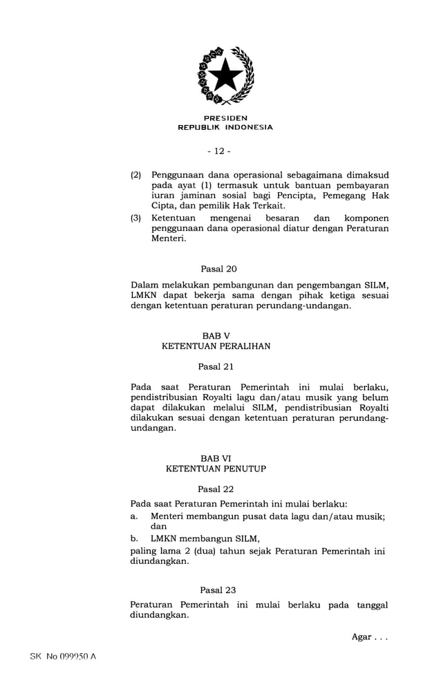 PP Nomor 56 tahun 2021 | PDF