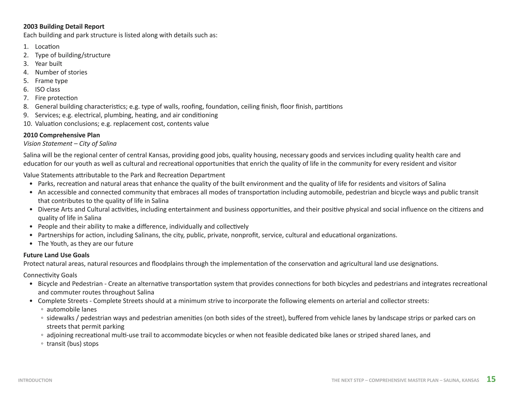City of Salina Parks and Recreation Master Plan-Section 2 | PPT