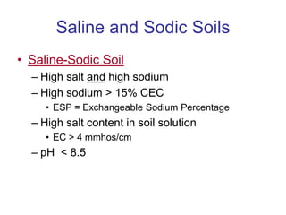 Saline And Sodic Soils | PPT