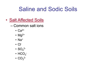 Saline And Sodic Soils | PPT