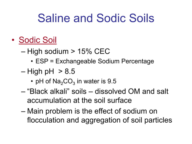 Saline And Sodic Soils | PPT