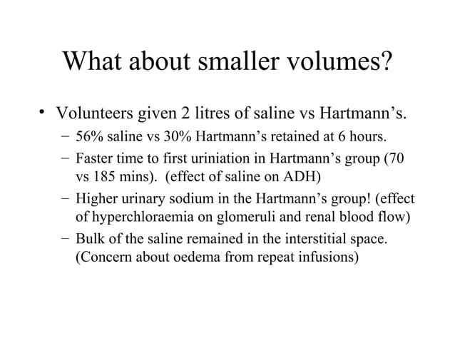 Saline vs hartmann's solution (audit) | PPT