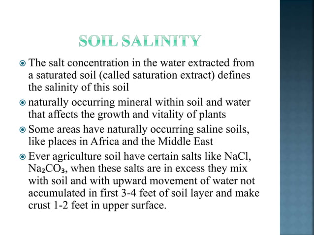 Salinity and Types of Salinity | PPTX | Agriculture | Industries