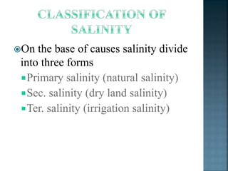 Salinity and Types of Salinity | PPTX