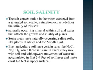 Salinity and Types of Salinity | PPT