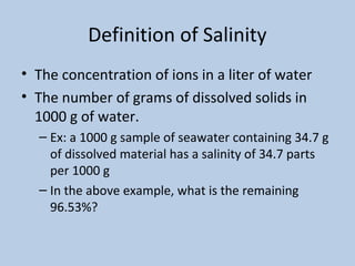 Salinity notes | PPT