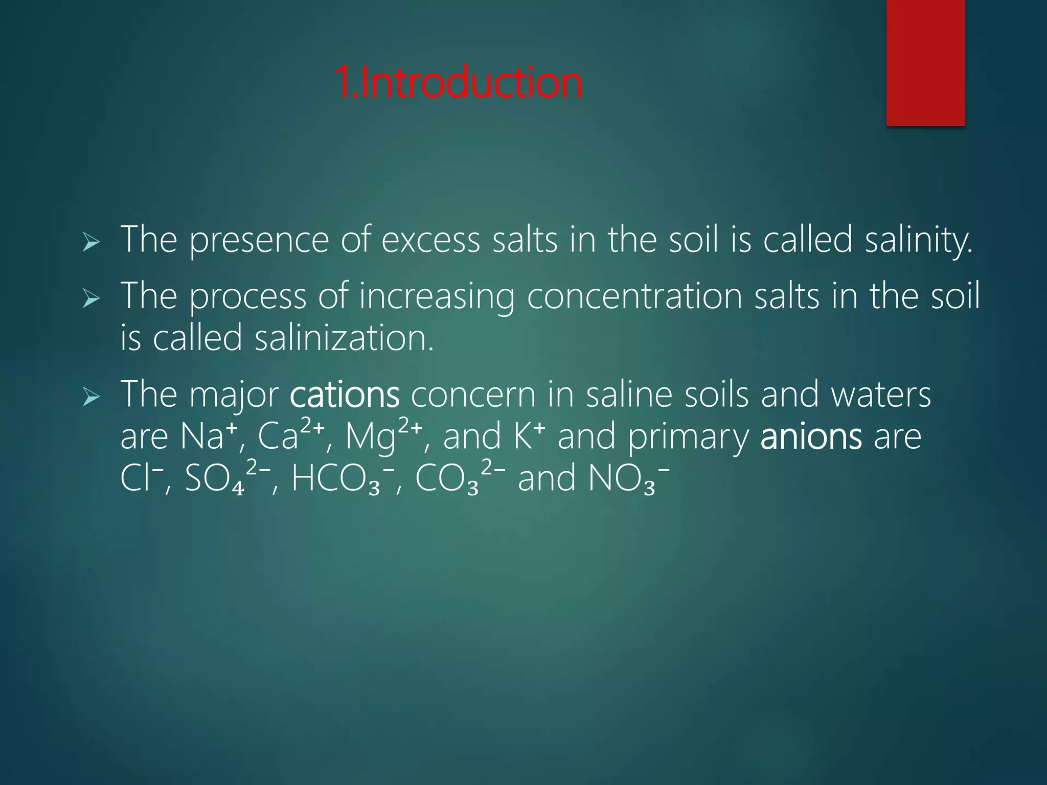 Soil Salinity by CHETHANKUMAR P | PPTX
