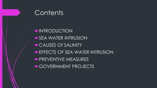 Salinity Prevention | PPTX