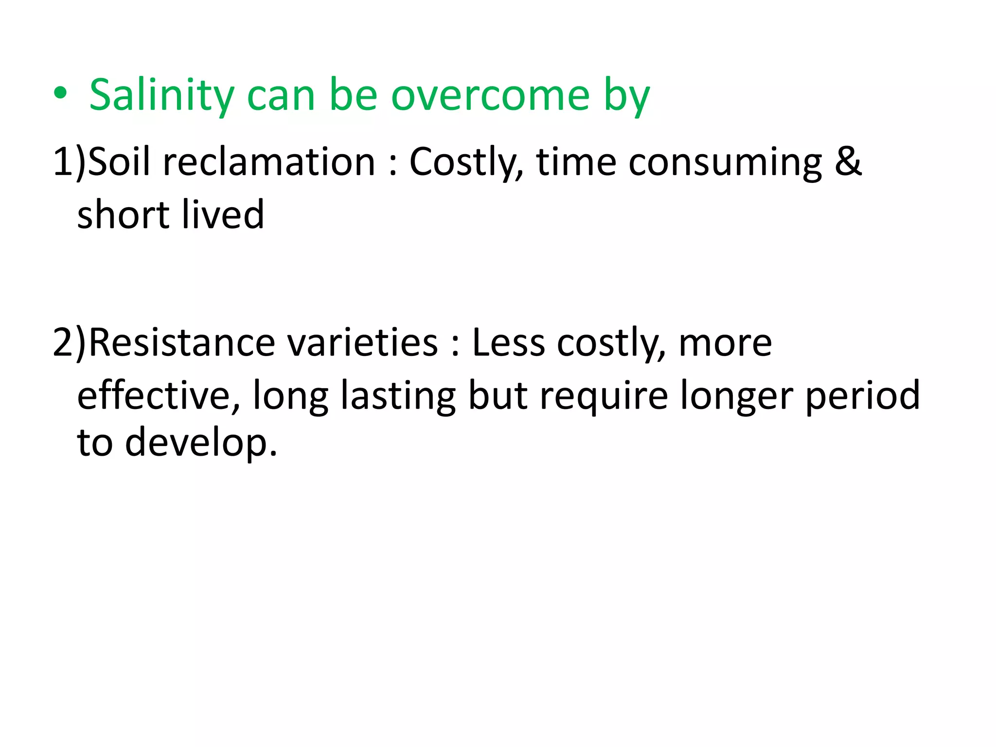 Salinity resistance breeding | PPTX