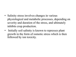 Salinity resistance breeding | PPTX