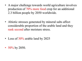 Salinity resistance breeding | PPTX