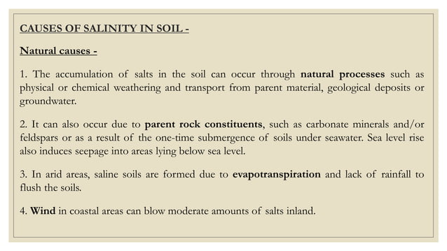 Salinity stress | PPTX | Agriculture | Industries
