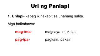 Salitang - ugat at Panlapi | PPTX
