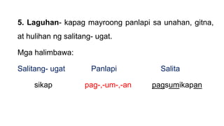 Salitang - ugat at Panlapi | PPTX