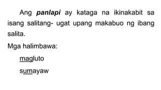 Salitang - ugat at Panlapi | PPT