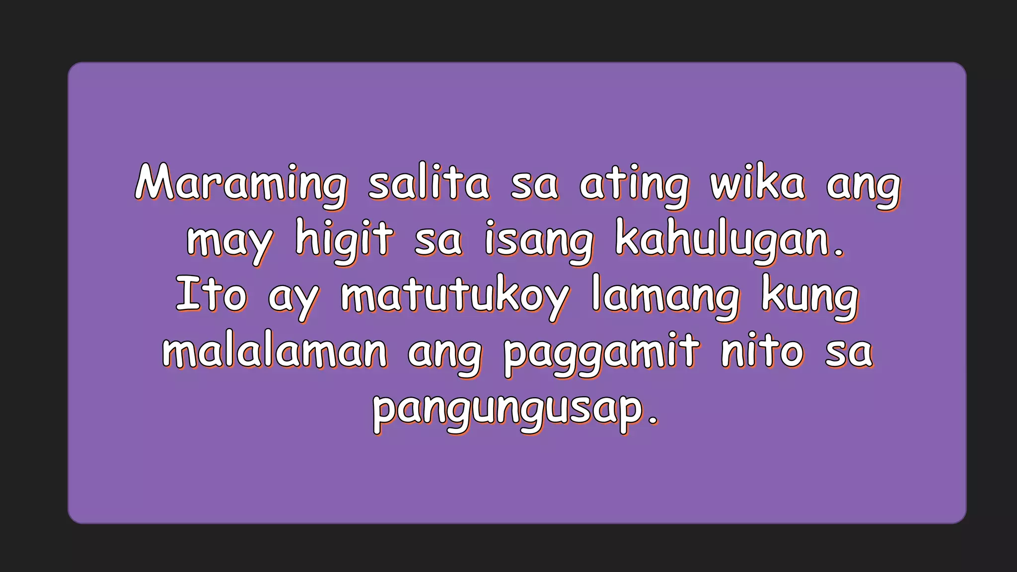 Salitang may iba't ibang kahulugan | PPTX Salitang may iba't ibang kahulugan | PPTX