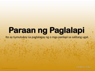 Kasanayan sa Filipino: Salitang ugat at panlapi | PPTX