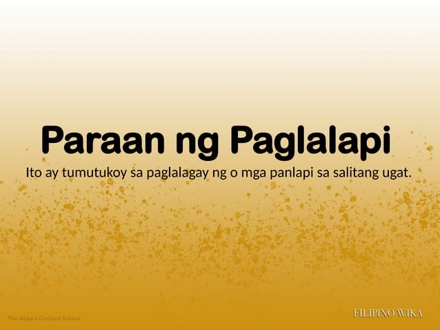 Kasanayan sa Filipino: Salitang ugat at panlapi | PPTX