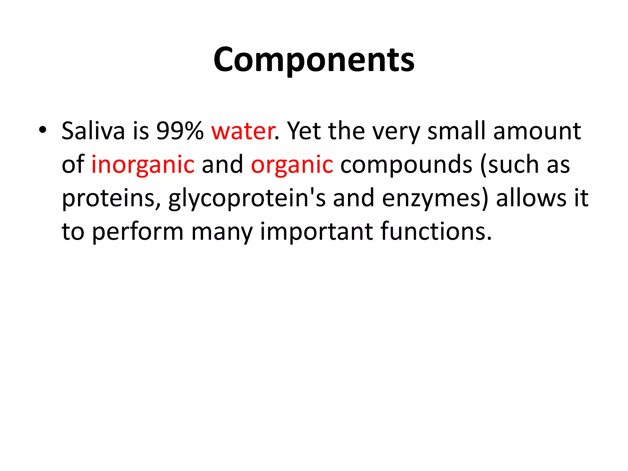 Oral physiology - Saliva | PPTX