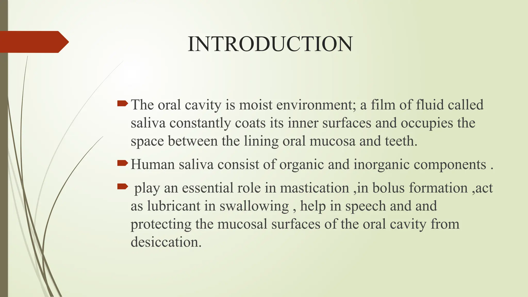 ROLE OF SALIVA IN CONTROLLING CARIES IN ORAL CAVITY | PPTX