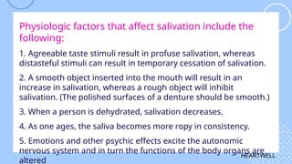 SALIVA act as adhesive in between denture | PPTX