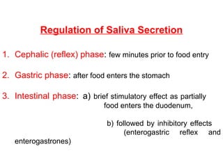 saliva power point presentation in gastro physiology | PPTX