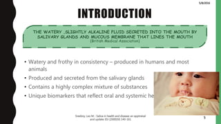 Saliva in dentistry | PPTX
