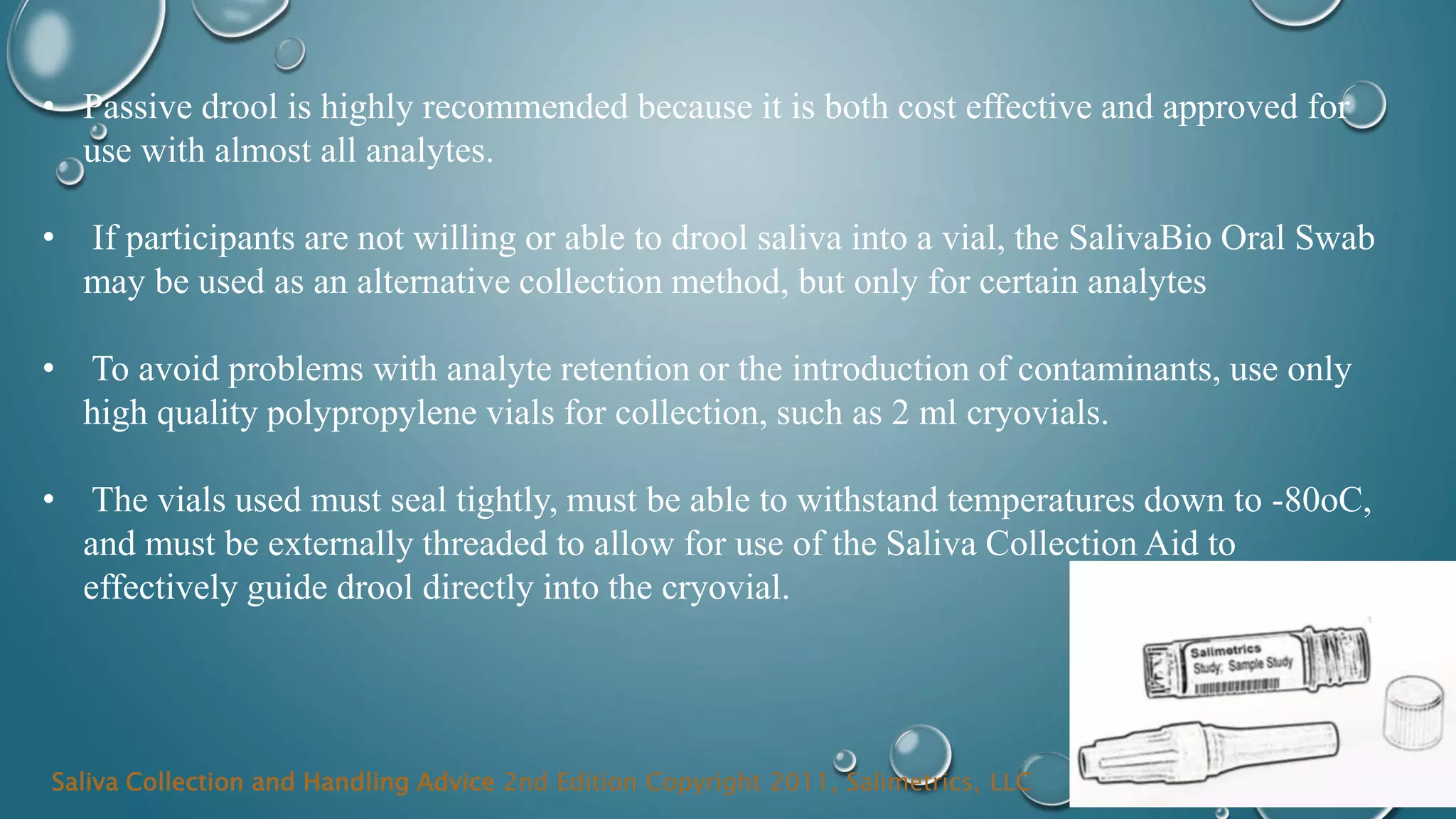 Saliva - Diagnostic Tool | PPTX
