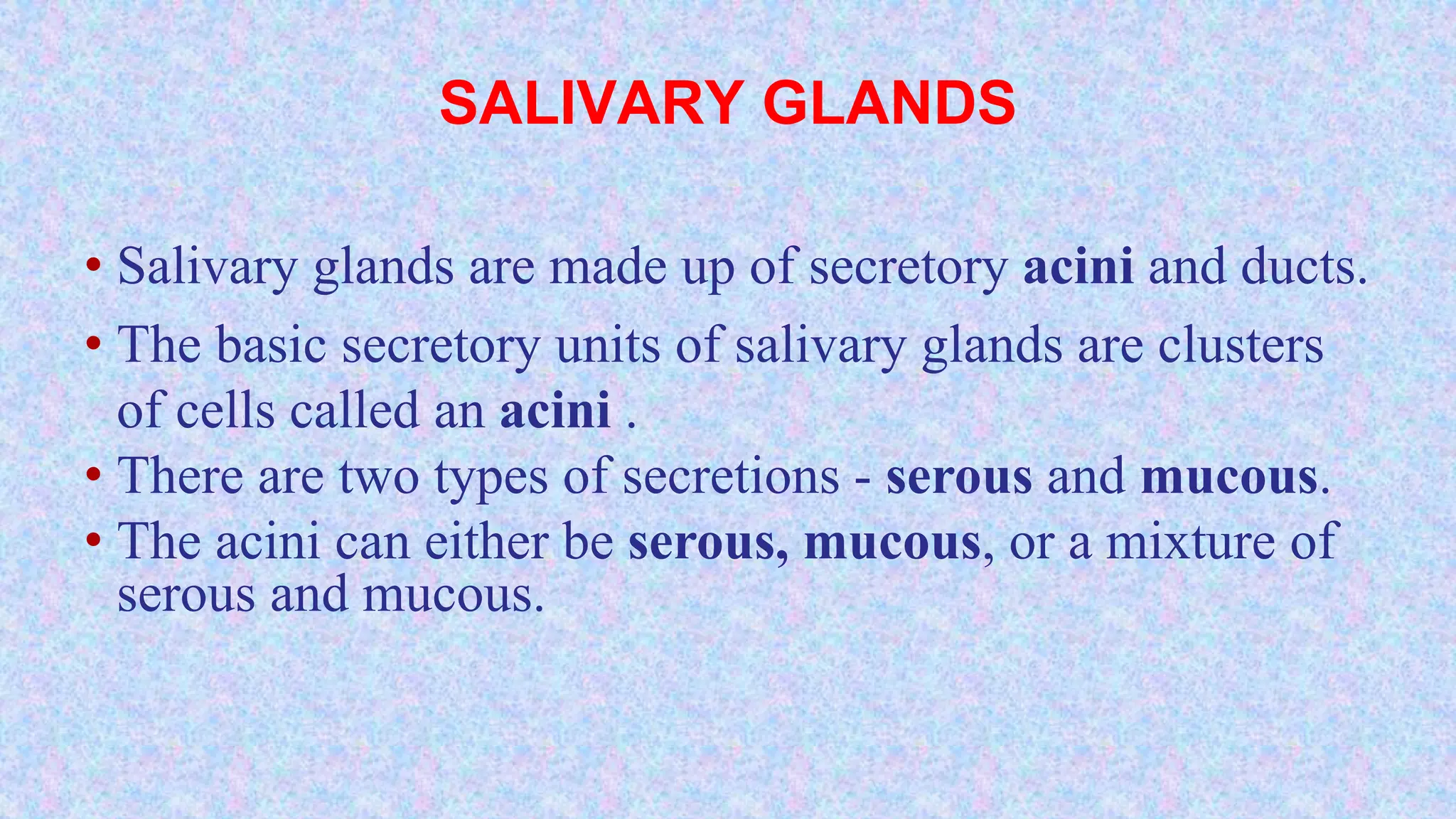 BIOCHEMICAL ASPECTS OF SALIVA FLUID | PPT