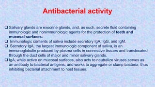 BIOCHEMICAL ASPECTS OF SALIVA FLUID | PPT