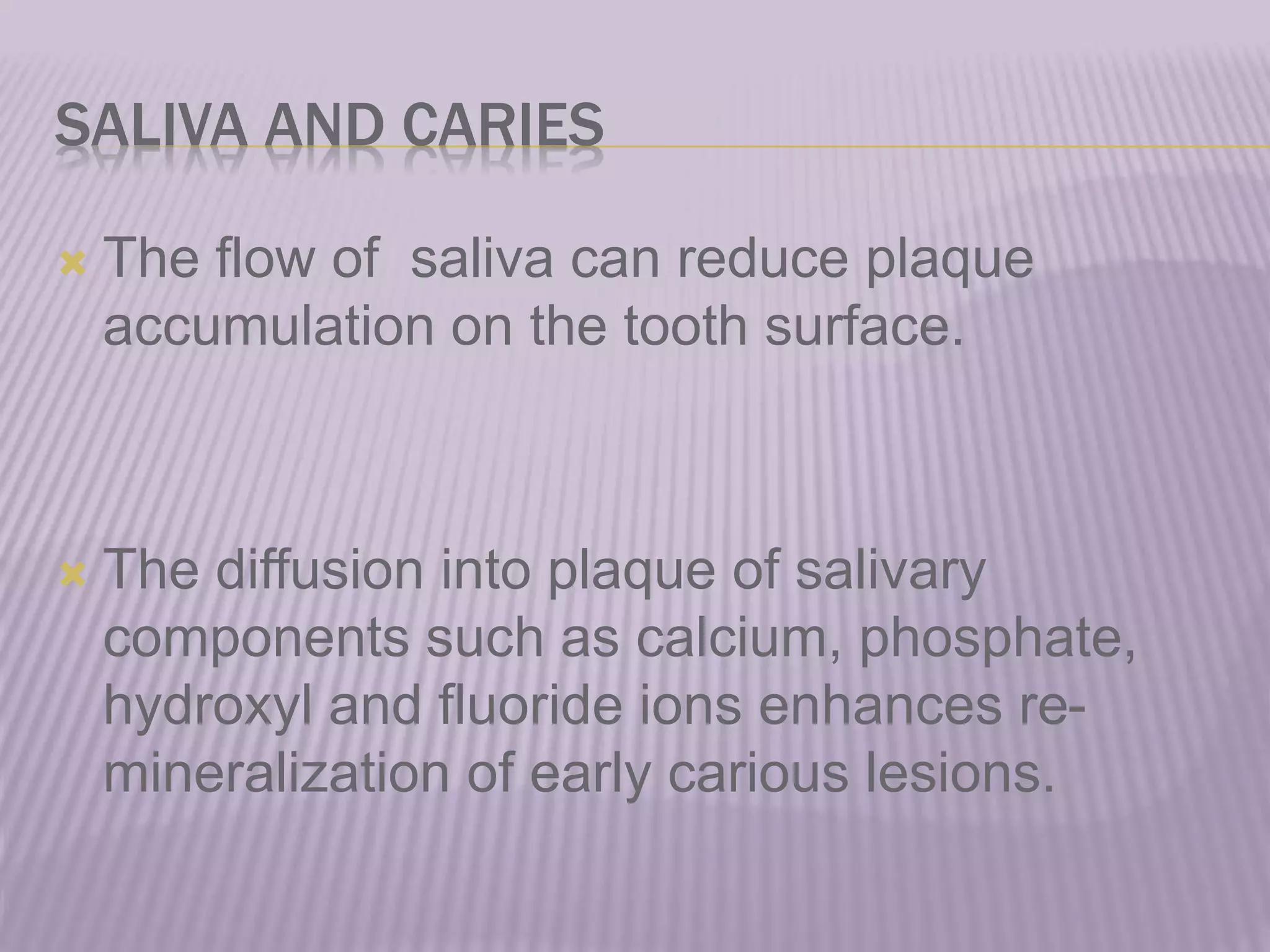 Saliva and caries | PPTX
