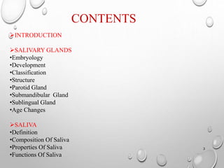 Saliva and salivary glands by Dr.Nilesh Vaidya | PPTX