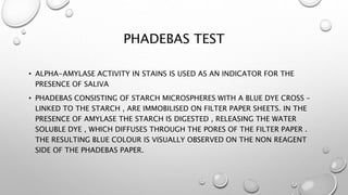 Saliva as an witness | PPT