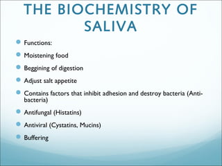 Saliva biochemistry | PPT