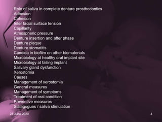 Saliva by dr brajendra singh tomar | PPTX