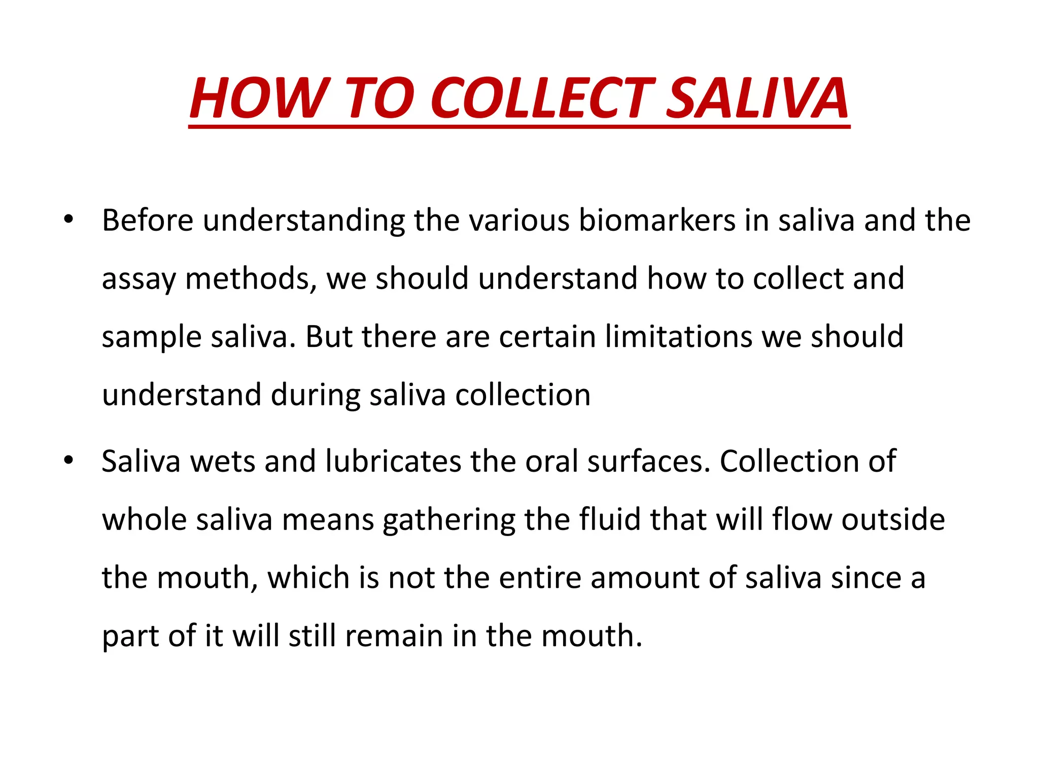 Saliva in periodontal diseases - Dr Harshavardhan Patwal | PPTX