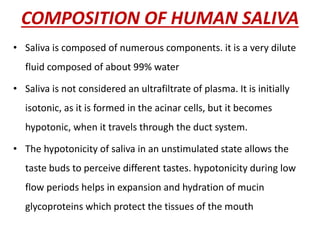 Saliva in periodontal diseases - Dr Harshavardhan Patwal | PPTX
