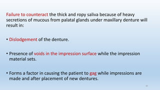 Saliva in prosthodontics | PPTX