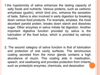 Saliva its anatomy and physiology of salivary glands | PPTX
