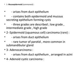 Salivary Glands Anatomy & Inflammation & Tumors | PPT