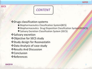 Salivary excretion classification system | PPTX