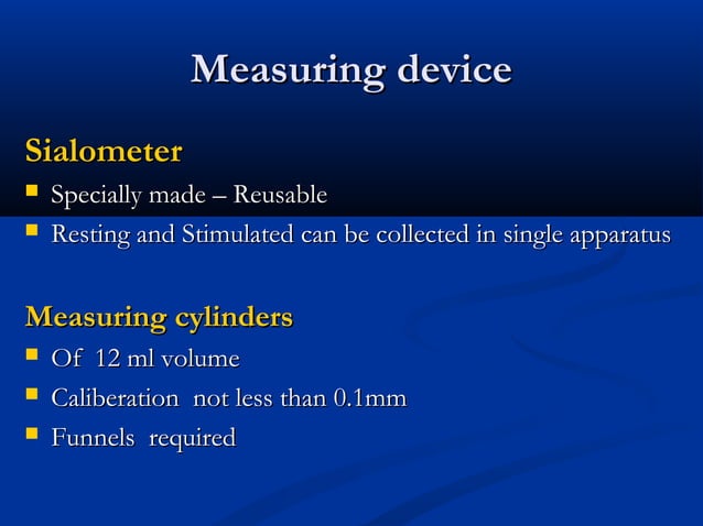 Salivary function tests by Dr. Philips Mathew; MDS, Ph.D | PPT | Dental ...