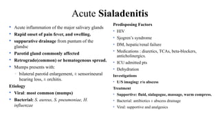 salivary gland dental medicine power point | PPTX