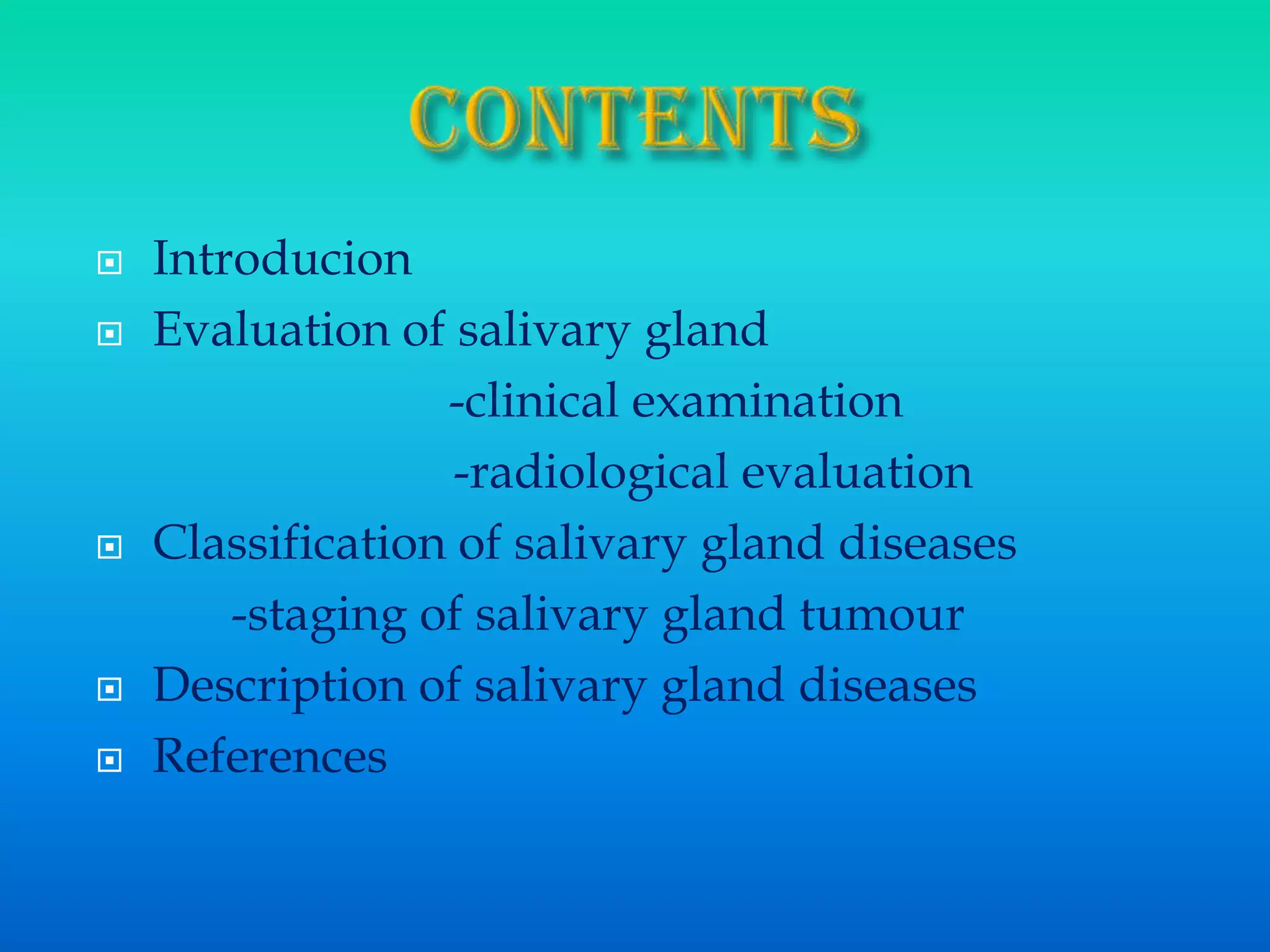 Salivary gland diseases | PPTX
