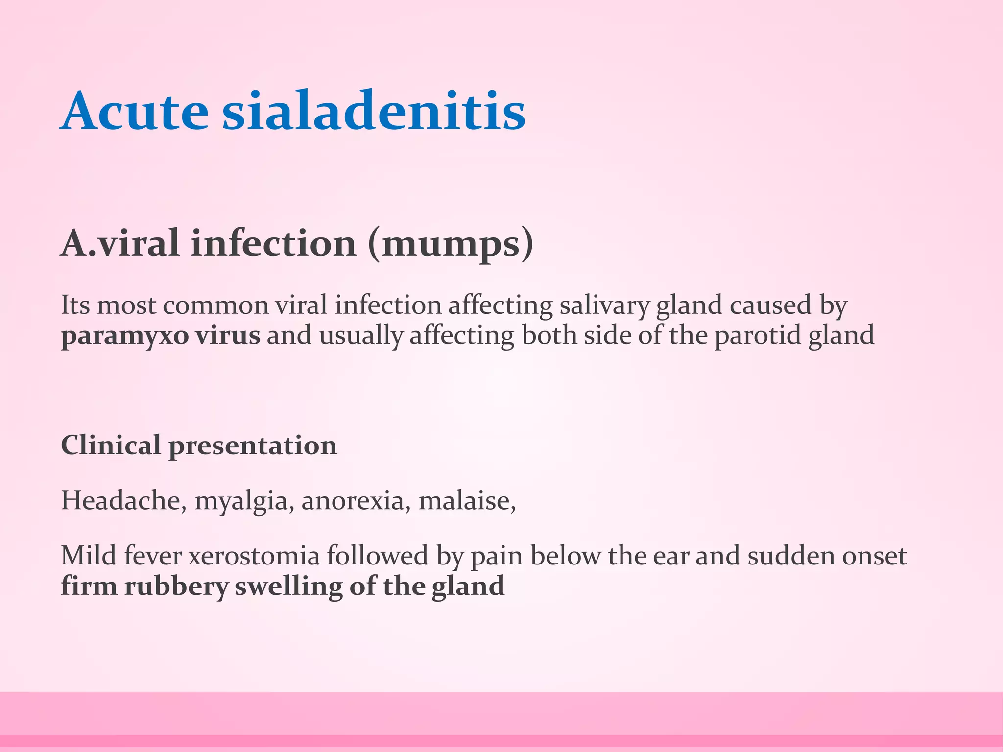 Salivary gland diseases | PPTX