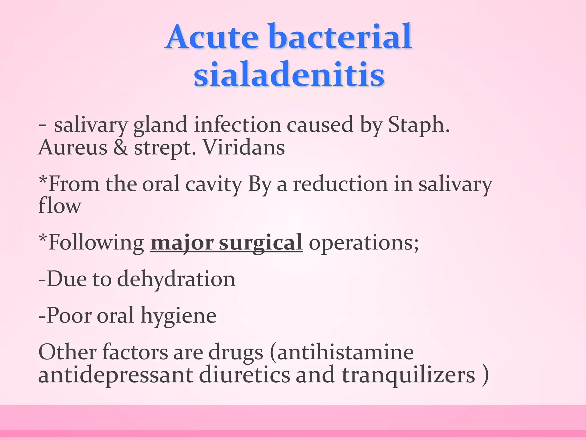 Salivary gland diseases | PPTX