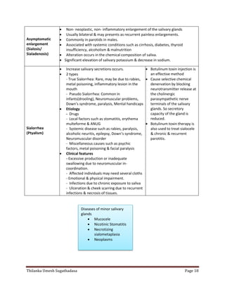 Salivary gland disorders | PDF