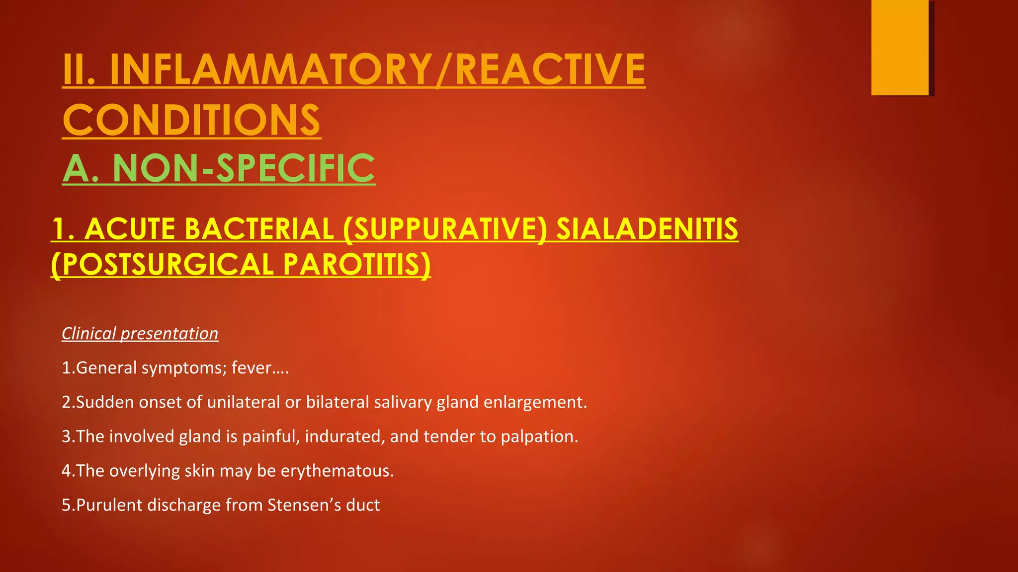Salivary gland disorders | PPT