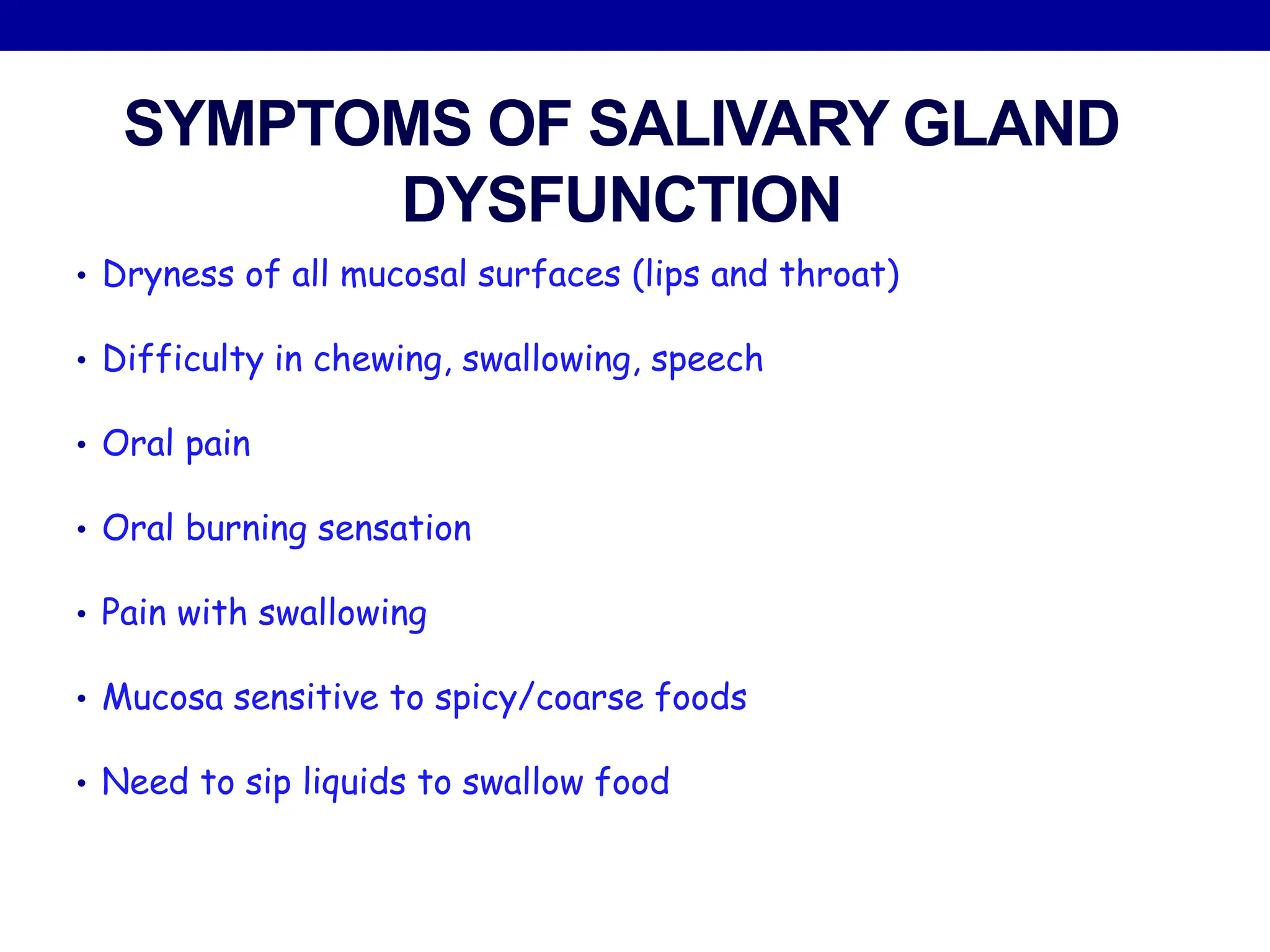 SALIVARY GLAND DISORDERS and their management | PPTX