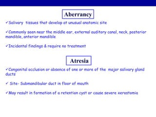 SALIVARY GLAND DISORDERS and their management | PPTX